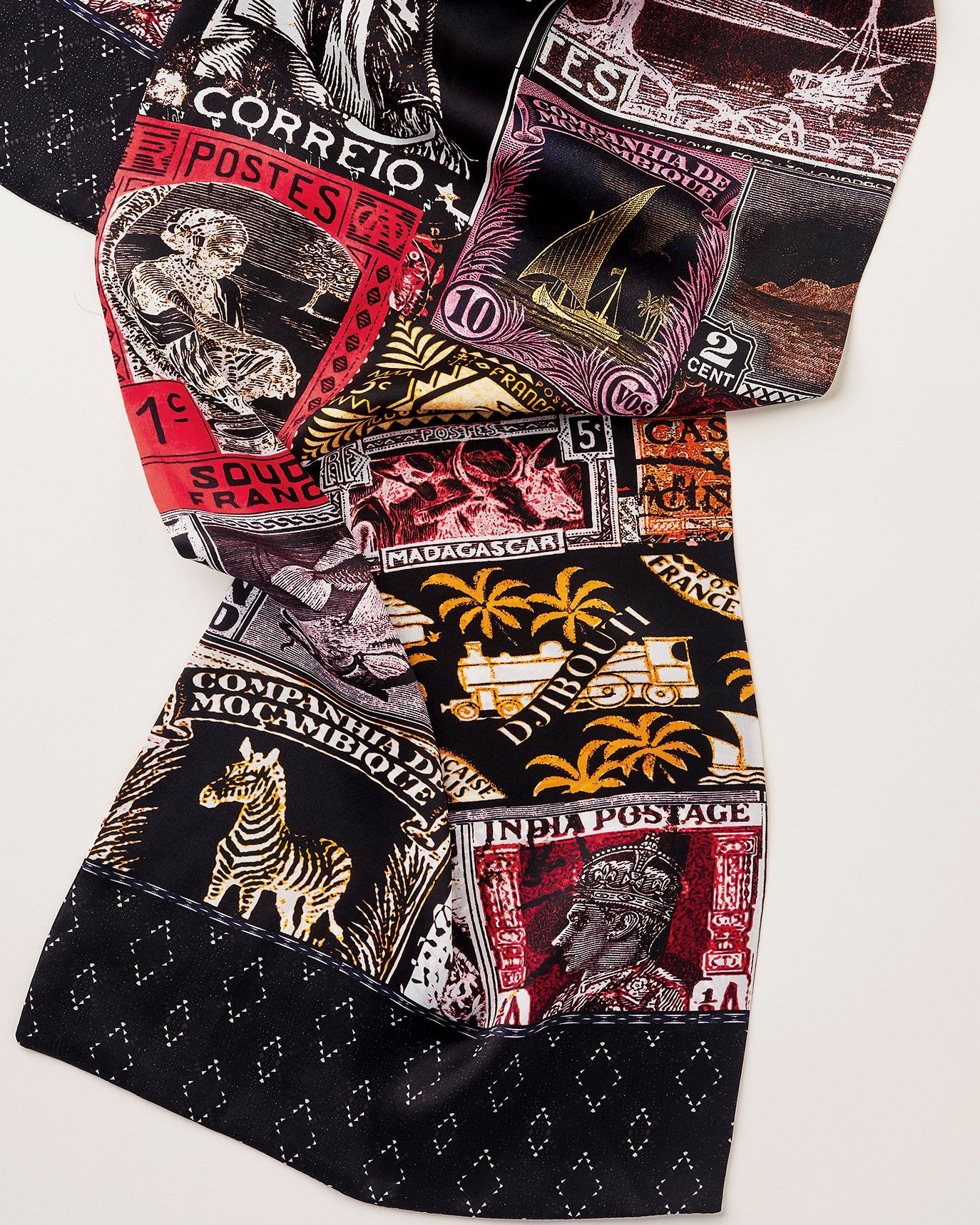 Vintage Stamp Silk Scarf – Belamonde